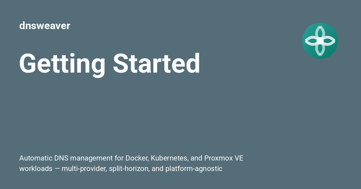 Getting Started - dnsweaver